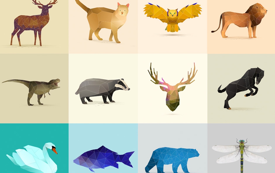 Free 20 Fabulous 3D Polygonal Animals Set